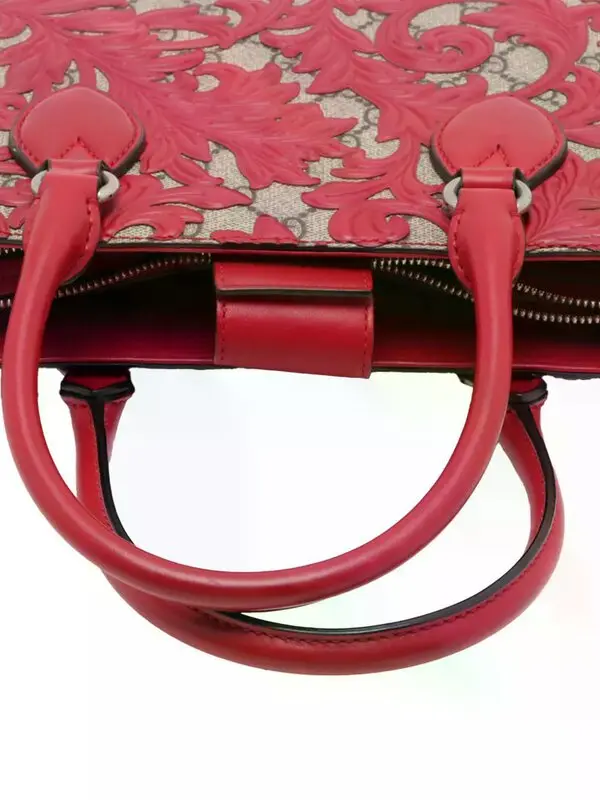 Gucci Gg Supreme Arabesque Convertible Top Handle Bag