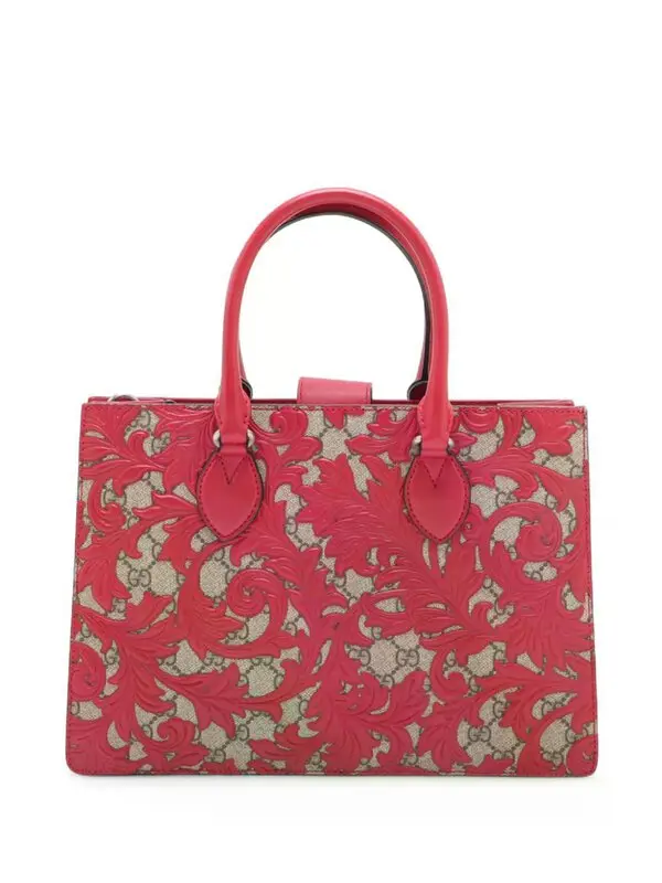 Gucci Gg Supreme Arabesque Convertible Top Handle Bag