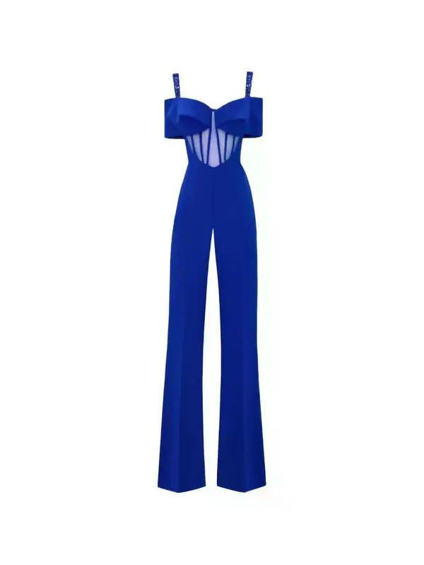 GEMY MAALOUF Royal Off-the-shoulder Jumpsuit With Bow Detail