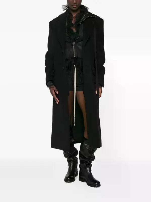 ANN DEMEULEMEESTER Single-breasted Notched-lapels Wool Coat
