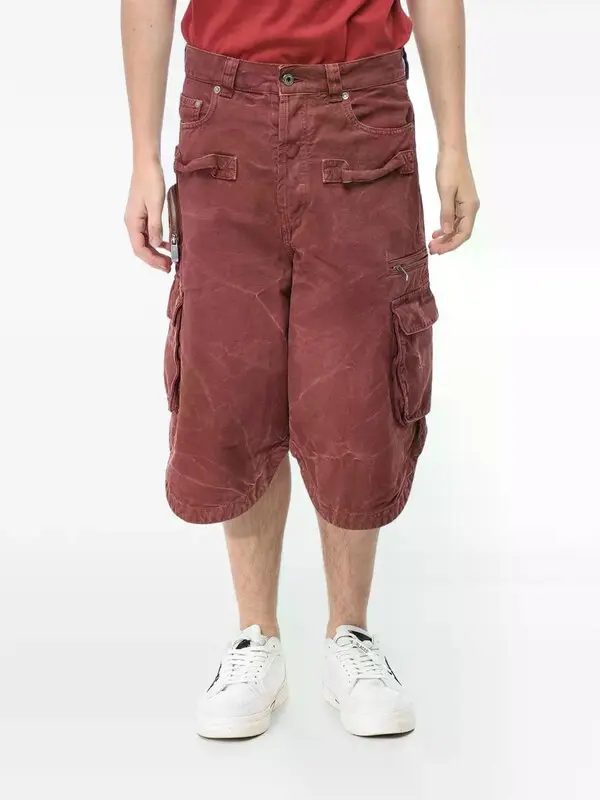 Off-White Multi-pocket Garment-dyed Shorts