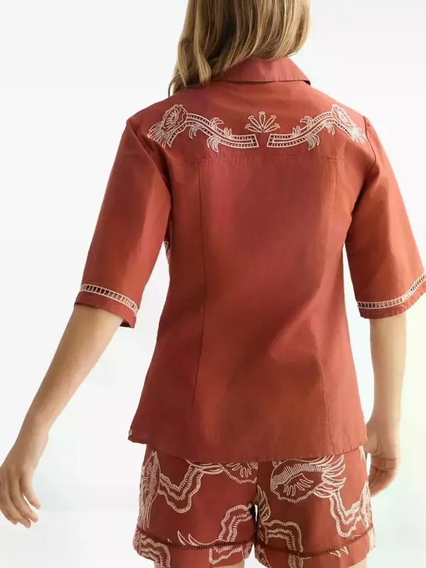 Scotch & Soda Embroidered Short Sleeve Shirt