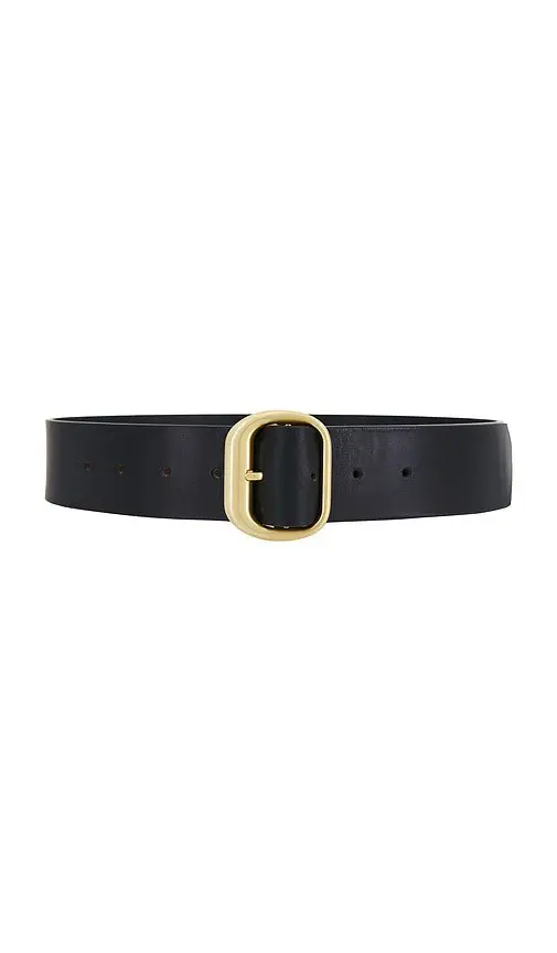 SANCIA The Salerno Leather Belt With Gold-tone Buckle - Black