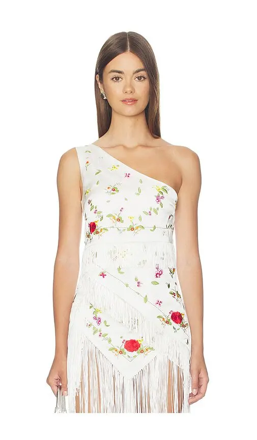 NIIHAI Lara Fringe Top - White
