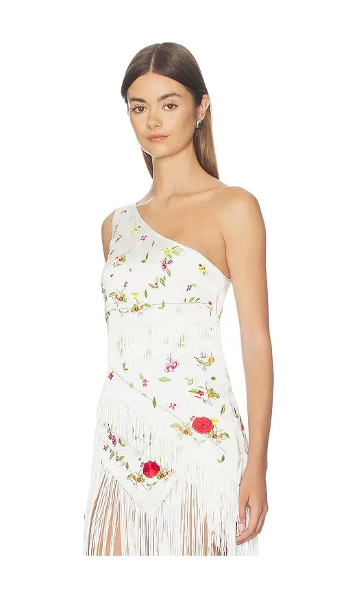 NIIHAI Lara Fringe Top - White