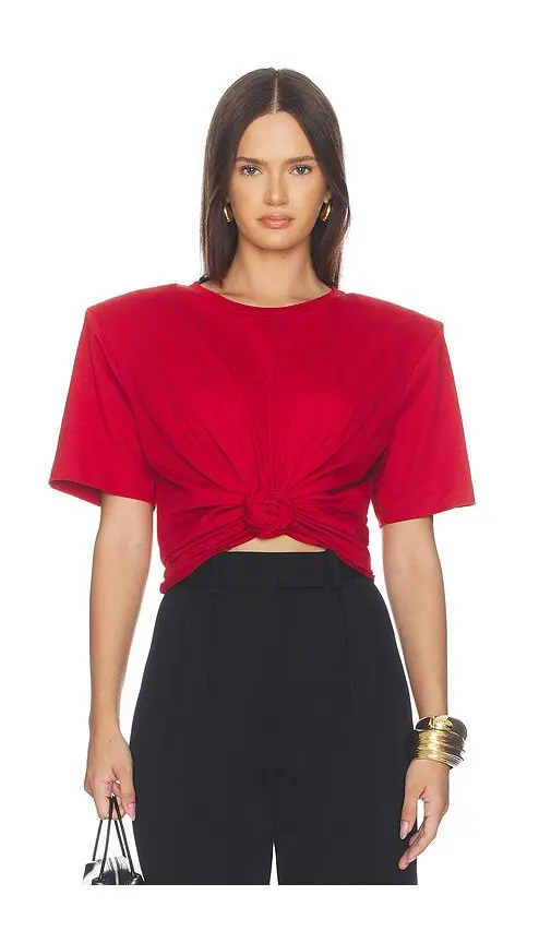 Magda Butrym Knot Front T-shirt - Red
