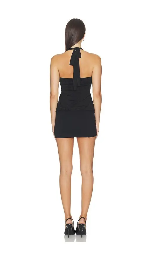 NIIHAI Studded Halter Mini Dress