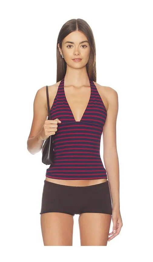 ODDLI Striped Halter Top
