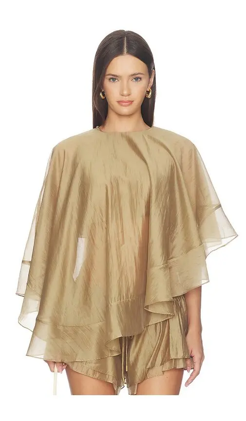CAMILA COELHO Iris Top - Taupe