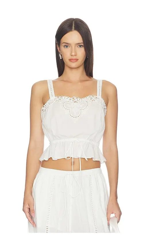 CAMILA COELHO Carlina Top - Ivory