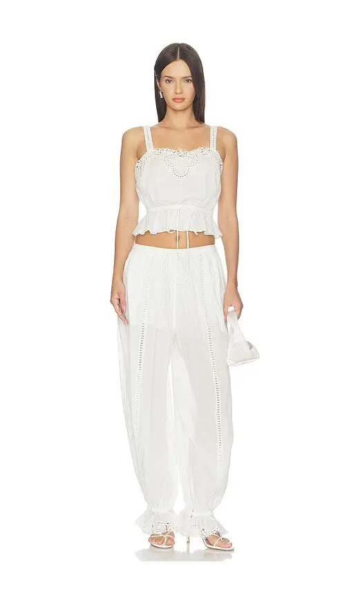 CAMILA COELHO Carlina Eyelet Top