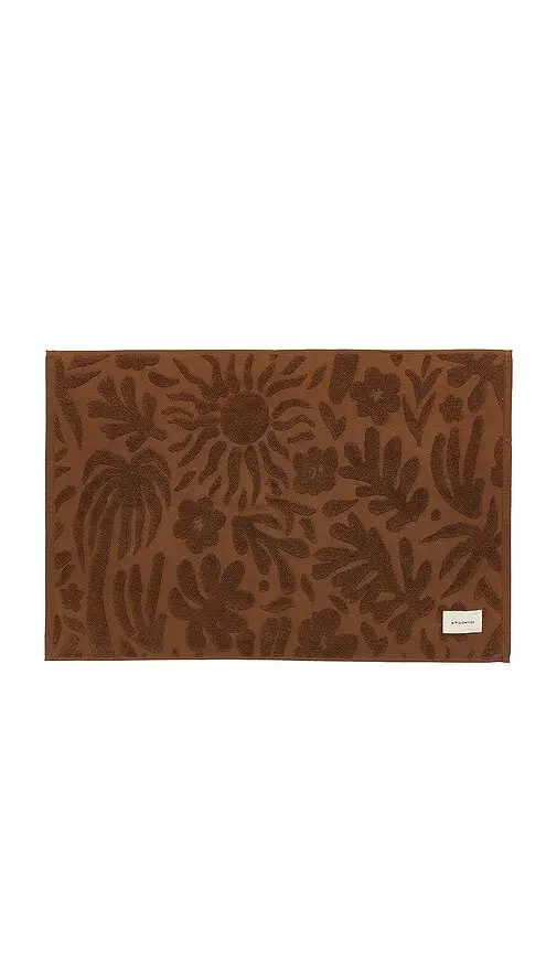 SLOWTIDE Sunny Sculpted Bath Mat - Brown