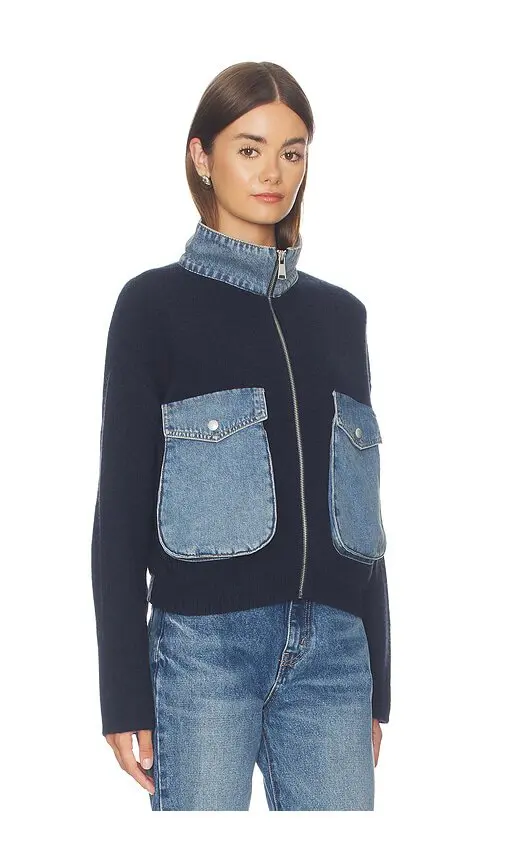 Blanknyc Denim Track Jacket In . Also