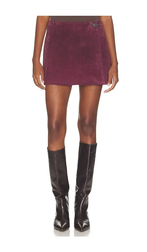 Blanknyc Suede Wrap Skirt