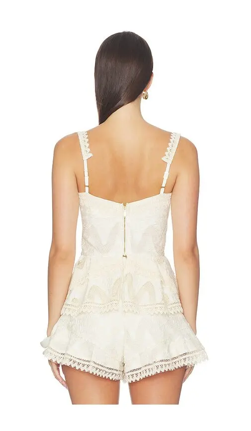 PatBO Bertha Lace Top - White