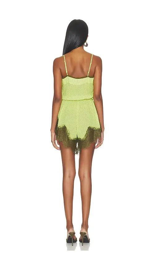 AFRM Buckley Romper With Lace Trim