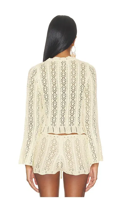 SNDYS. Crochet Knit Cardigan