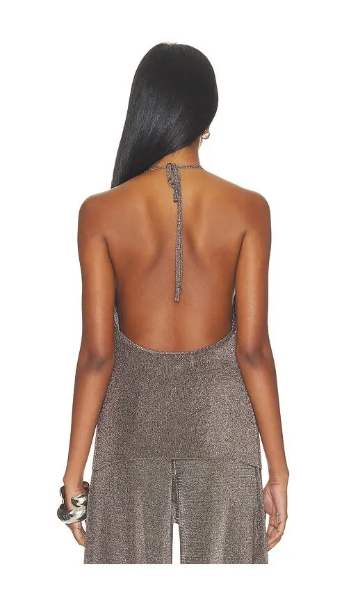 SEROYA Esmerelda Metallic Knit Top In . Also