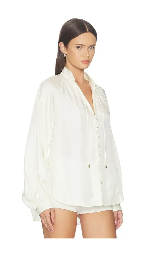 Cult Gaia Lusia Top With Racer-back Cut Out And Tie Details