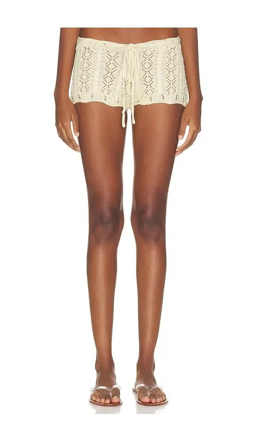 SNDYS. Crochet Hot Shorts In . Also - Yellow