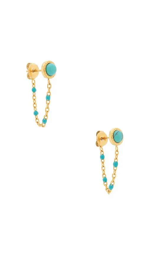 PETIT MOMENTS Turquoise Drop Earrings - Teal
