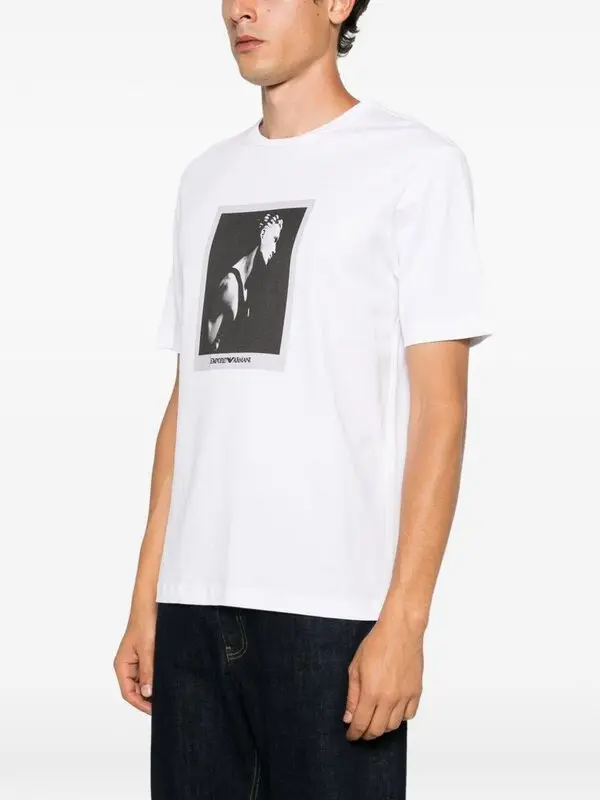 Emporio Armani Printed Cotton T-shirt