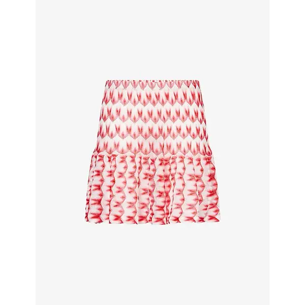 Missoni Floral-print Knitted Mini Skirt