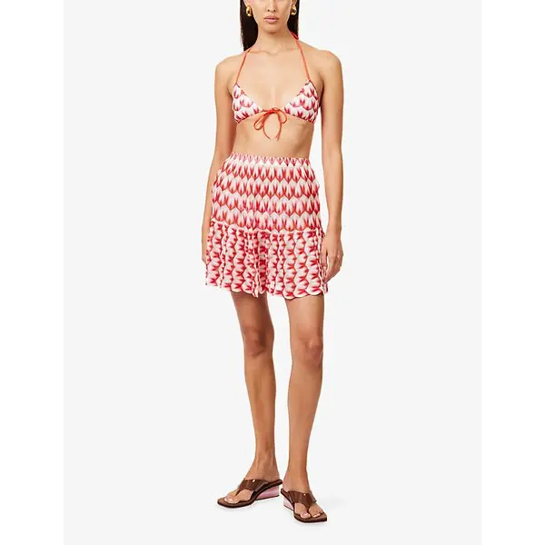 Missoni Floral-print Knitted Mini Skirt
