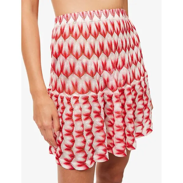 Missoni Floral-print Knitted Mini Skirt