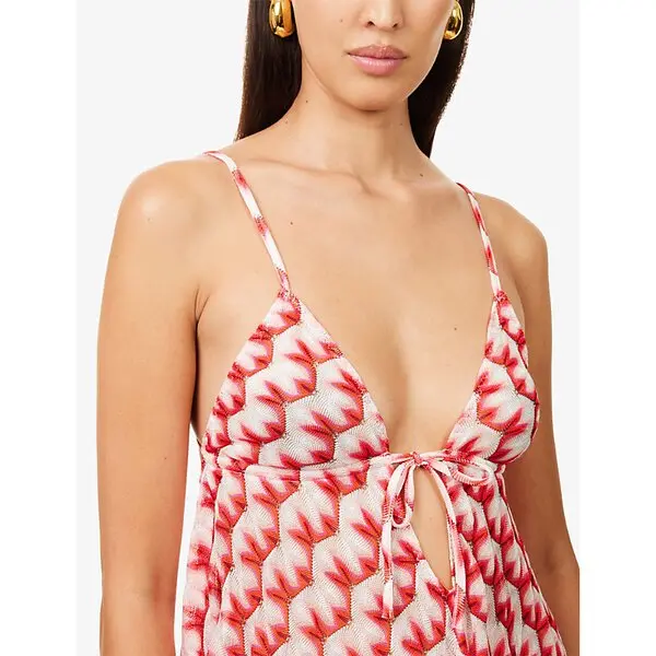 Missoni Chevron Knitted Jumpsuit Cover Up