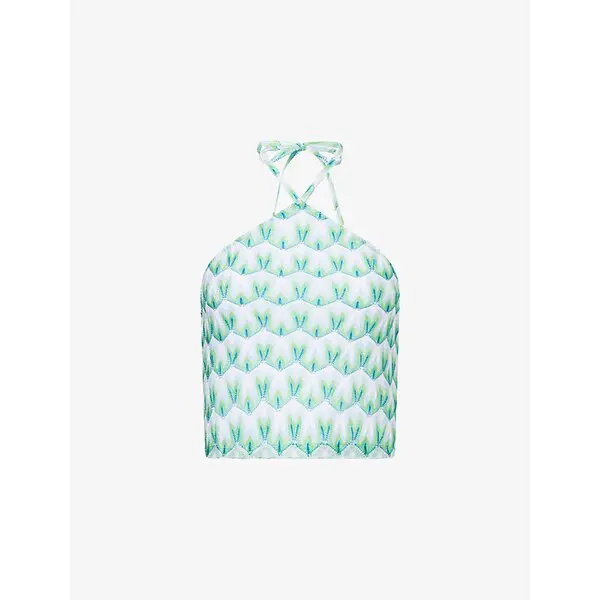 Missoni Halter-neck Chevron Knitted Top - Multi