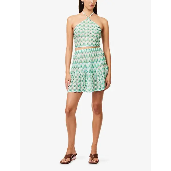 Missoni Halter-neck Chevron Knitted Top
