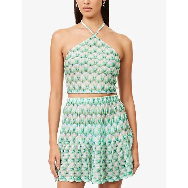 Missoni Halter-neck Chevron Knitted Top