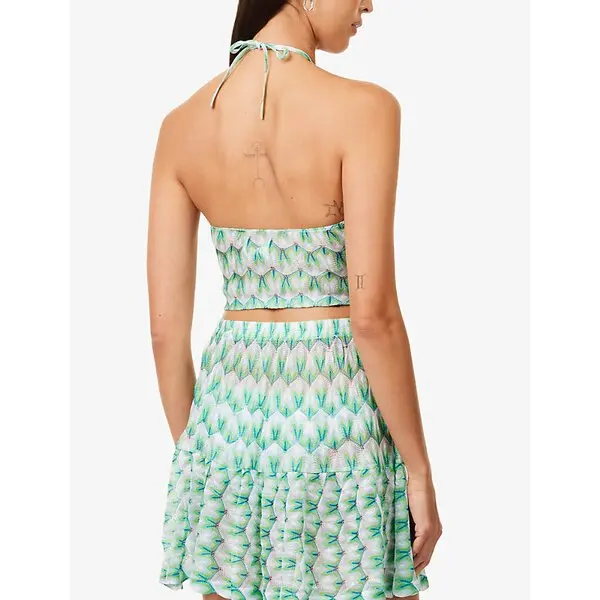 Missoni Halter-neck Chevron Knitted Top