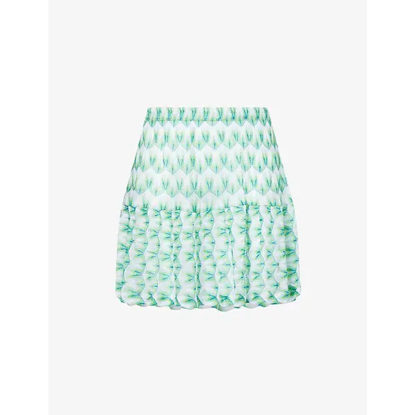 Missoni Floral-print Knitted Mini Skirt