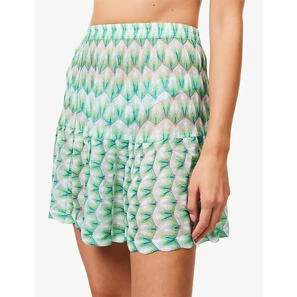 Missoni Floral-print Knitted Mini Skirt