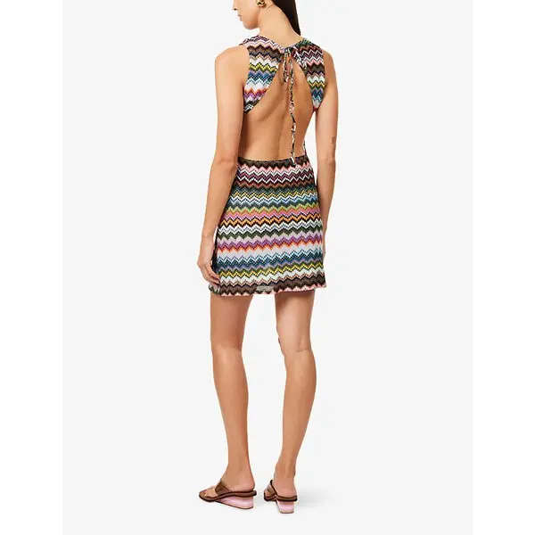 Missoni Backless Chevron Knitted Mini Cover-up