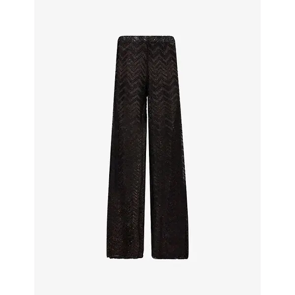 Missoni Sequined Lamé Knitted Trousers