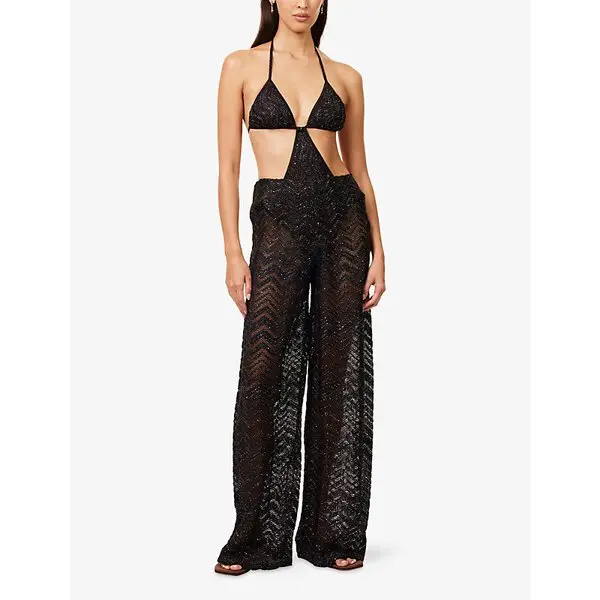 Missoni Sequined Lamé Knitted Trousers