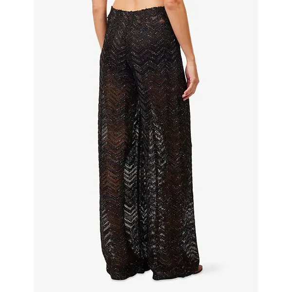Missoni Sequined Lamé Knitted Trousers