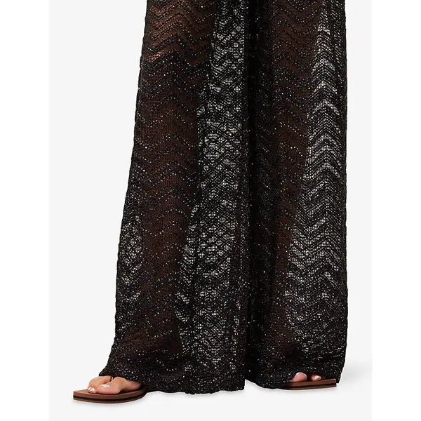 Missoni Sequined Lamé Knitted Trousers