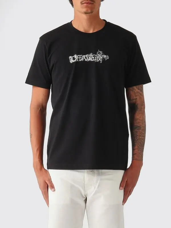 Off-White Cotton T-shirt With Maxi Arrow Logo