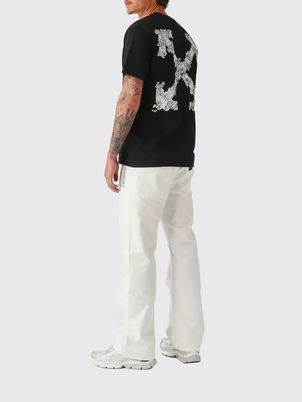 Off-White Cotton T-shirt With Maxi Arrow Logo