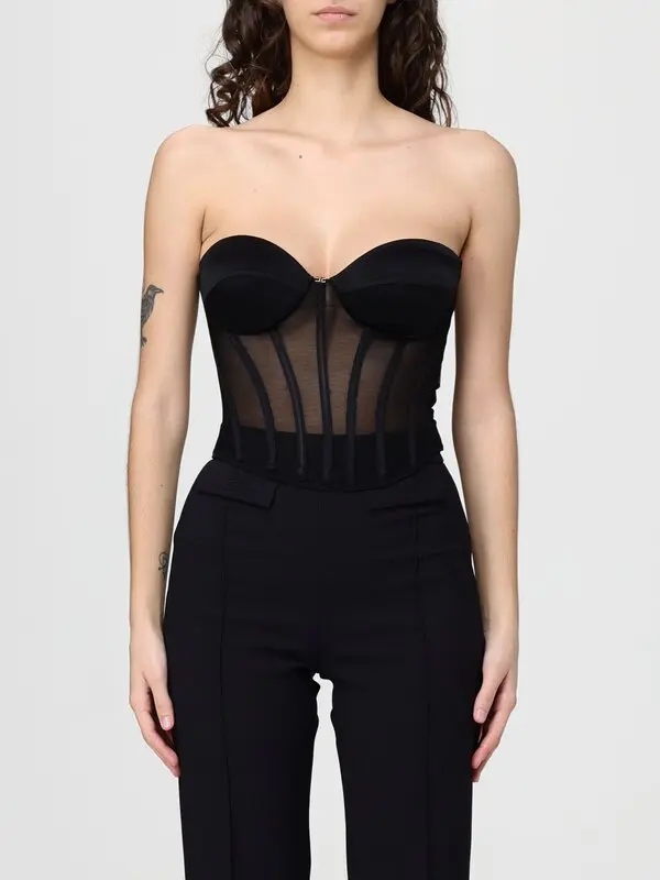Elisabetta Franchi Crepe Bustier Top