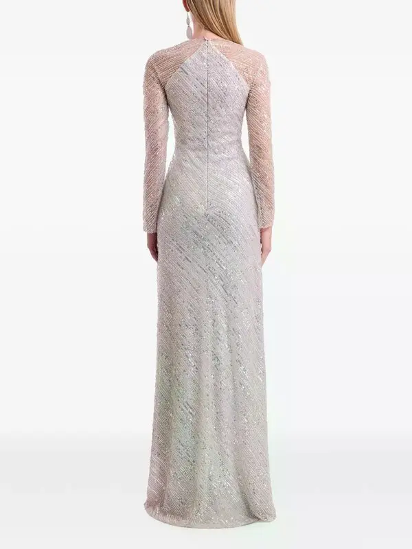 GEMY MAALOUF Beaded Sequin-embellished Gown