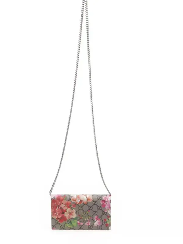 Gucci Gg Supreme Floral Print Chain Bag