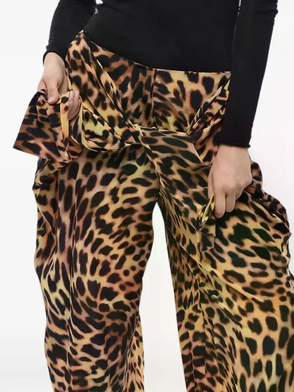 Stella McCartney Leopard-print Silk Trousers