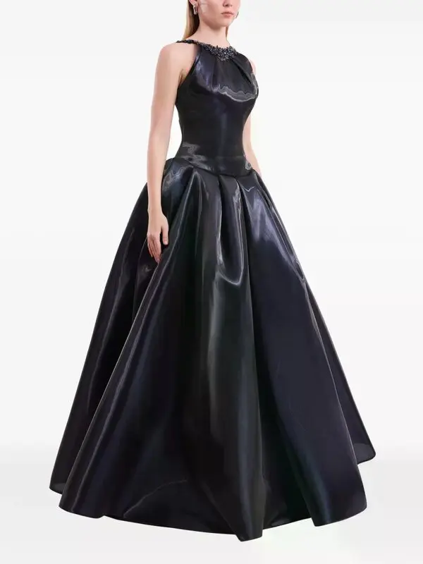 GEMY MAALOUF Embellished Halter-neck Gown