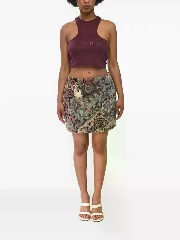Off-White Paisley-print A-line Mini Skirt
