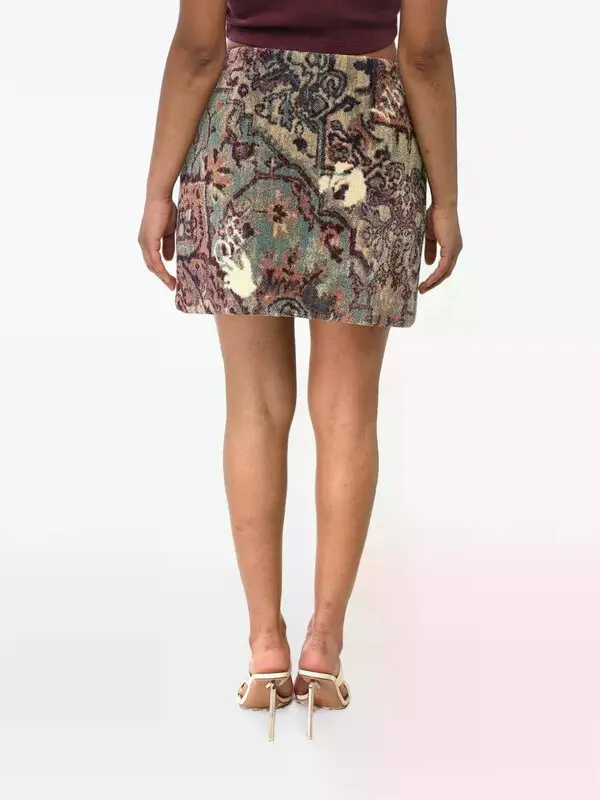 Off-White Paisley-print A-line Mini Skirt